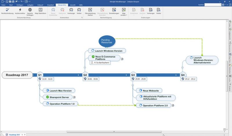 Mit MindManager 2017 für Windows können Aufgaben und Projekte einfacher visualisiert und im Team ...