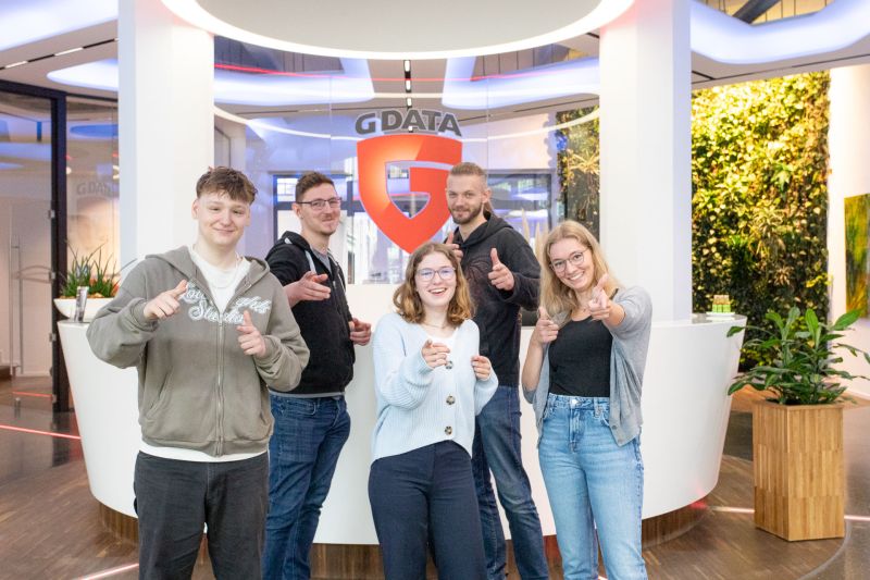 Start ins Berufsleben: Fünf neue Auszubildende bei G DATA in Bochum