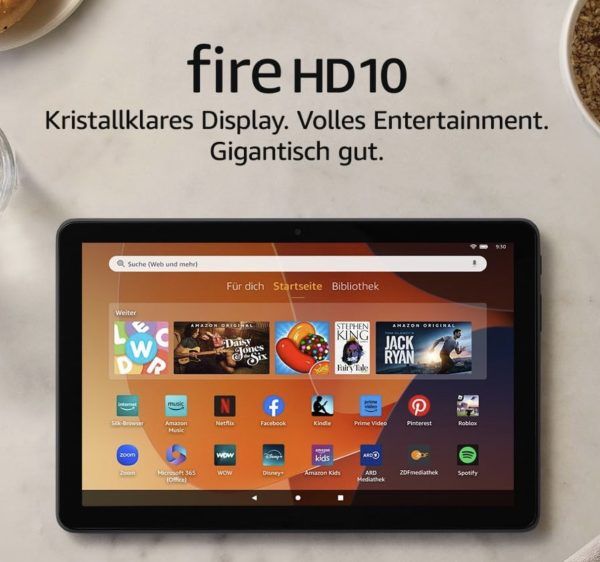 Amazon Fire HD 10 Tablet (2023), 32GB für 69,99€