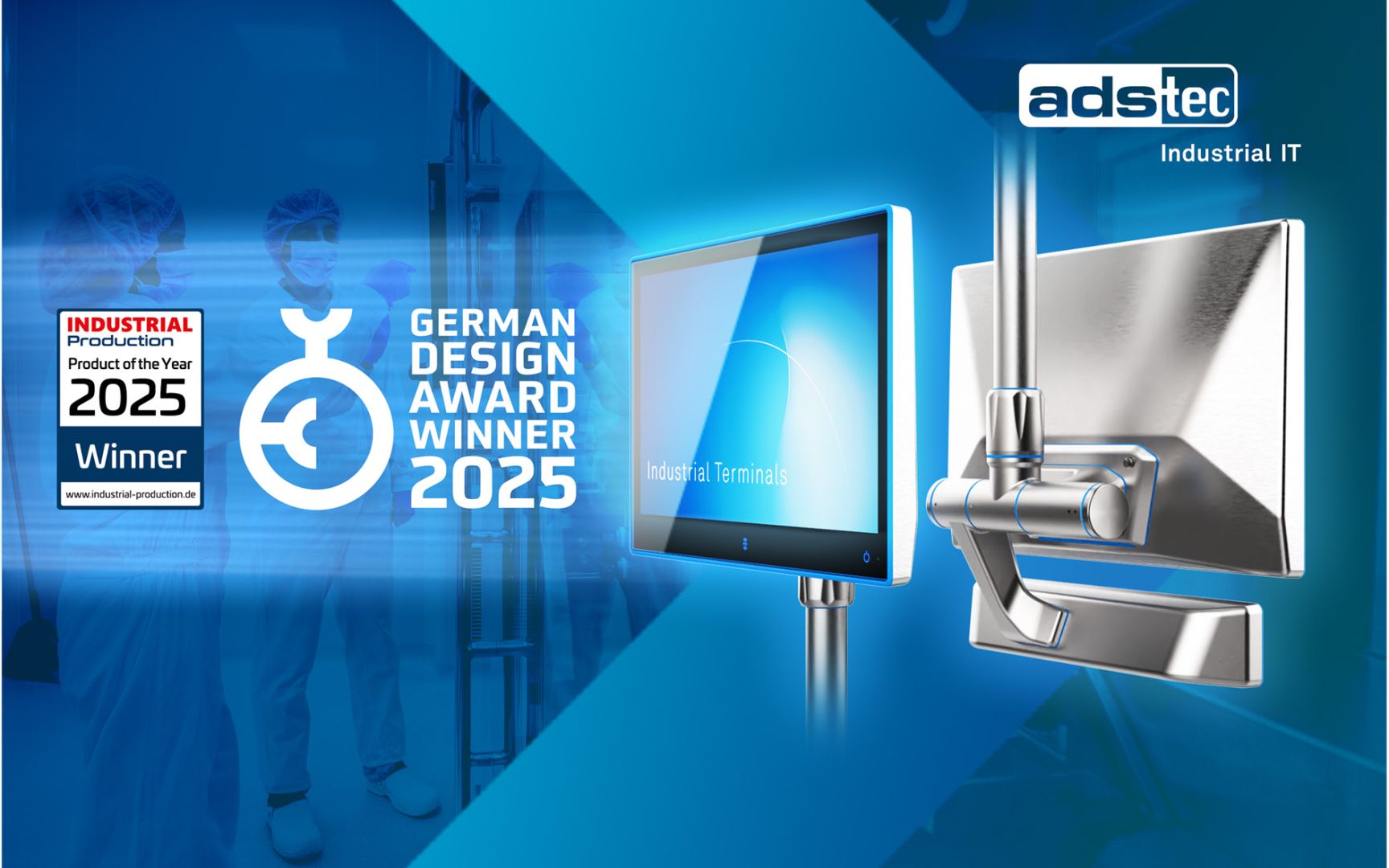 Doppelter Erfolg: Der neue Edelstahl Panel PC von ADS-TEC IIT gewinnt den German Design Award ...