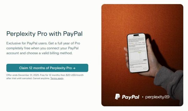 Perplexity Pro ein Jahr kostenlos nutzen – nur mit PayPal