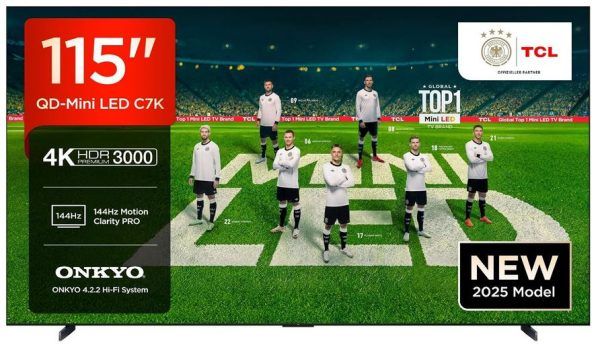 TCL 115C7K QLED Mini LED-TV (115 Zoll, 4K HDR Premium, Dolby Vision IQ ...
