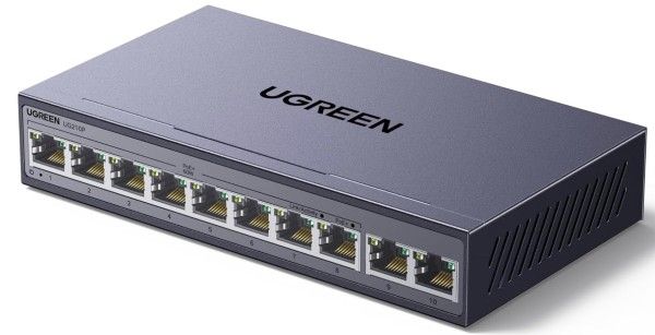 UGREEN PoE / LAN 10 Port Switch (8 PoE + 2 Gigabit-Ports) für 49,98€