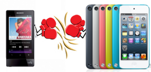 Apple vs. Sony: iPod touch gegen Android-4.0-Player Walkman F800